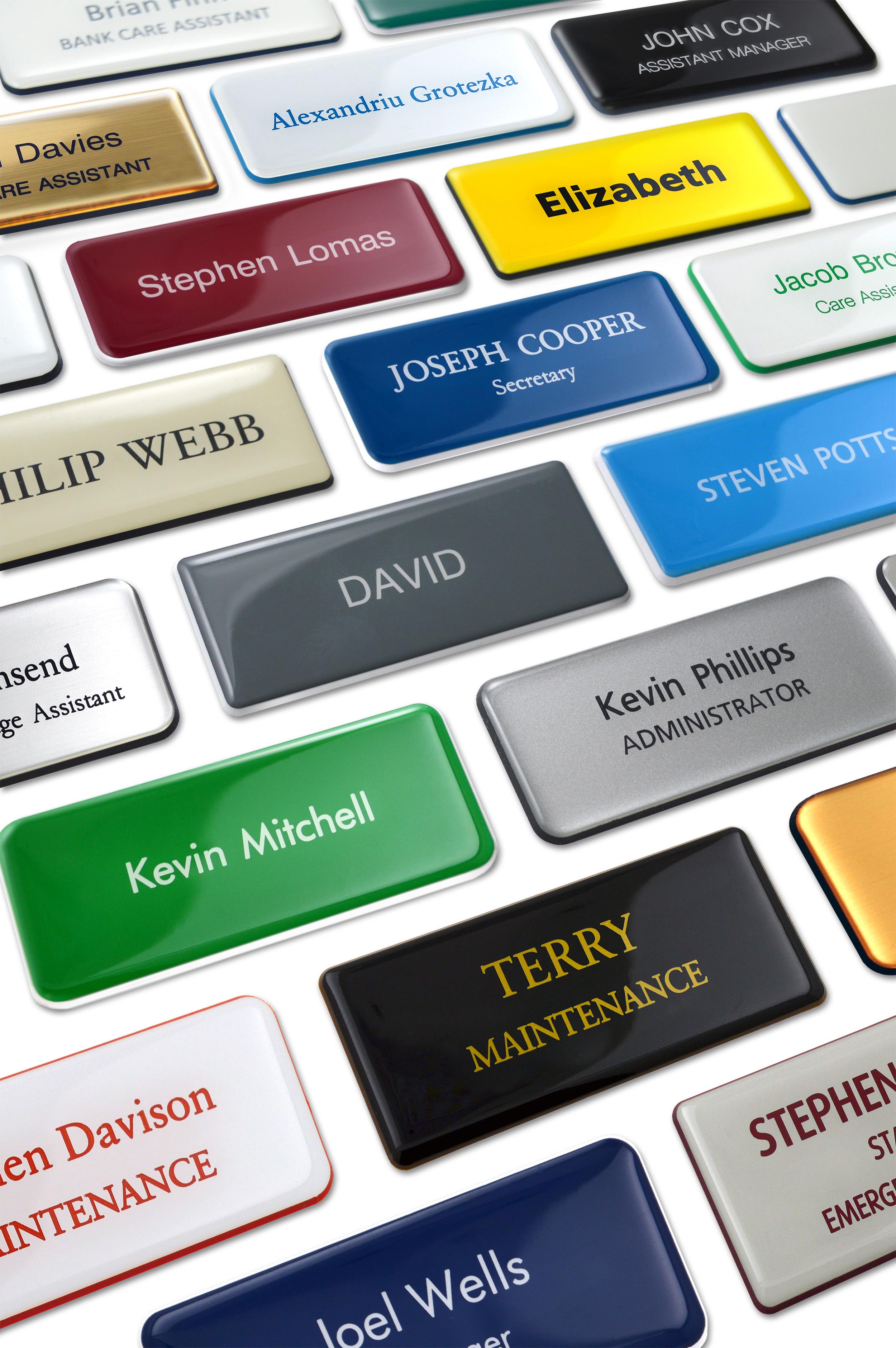 Name Badges & Tags | Custom Name Badges - Free Shipping and Set Up ...