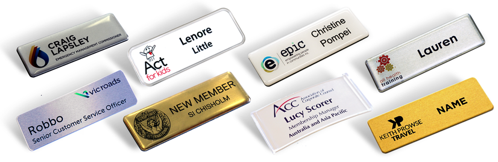 Name Badges & Tags | Custom Name Badges - Free Shipping and Set Up ...